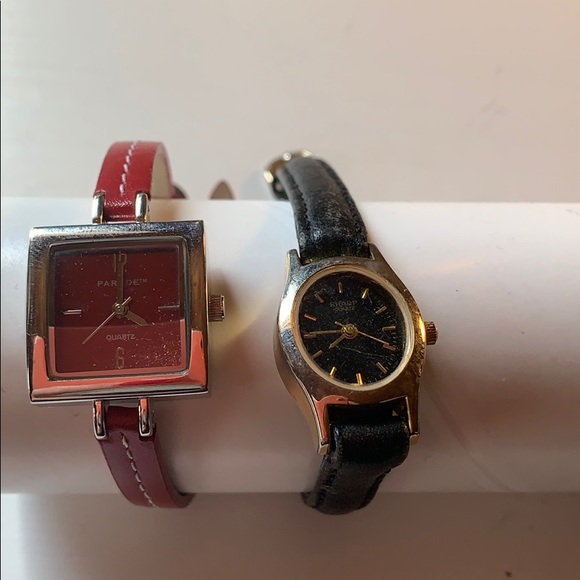 Sharp | Accessories | Black Vintage Watch One Red Vintage Watch | Poshmark